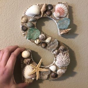 Handmade | Accents | Custom Made Beach Letter | Poshmark